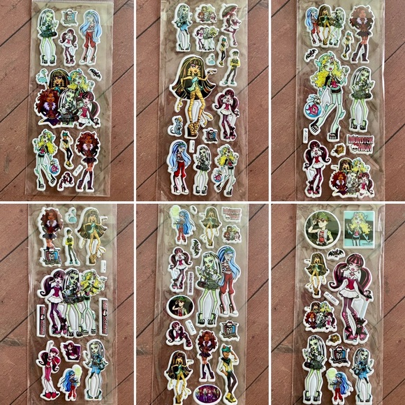 monster high | Toys | Monster High Puffy Stickers 6 Sheets 7 Ct | Poshmark